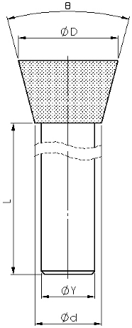Fraise conique inversée diamantée | Diamoutils